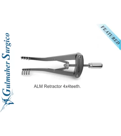 Alm Retractor 4x4 Prongs, 5mm | Blepharoplasty Instruments