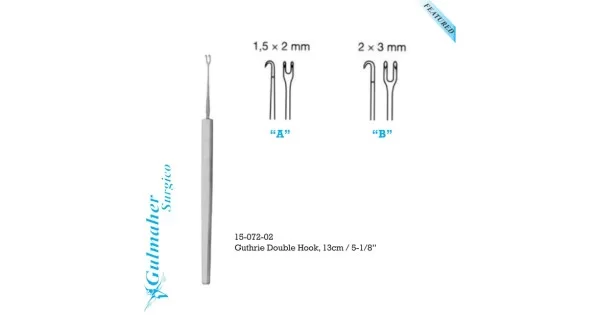 Skin Retractor | Guthrie Hook Double | Eyelid Surgery Instruments
