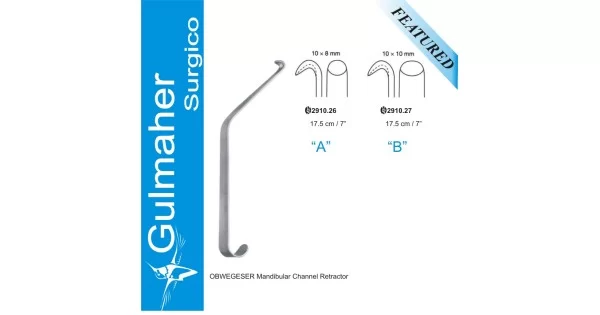 Obwegeser Mandibular Channel Retractor | Gulmaher Surgico