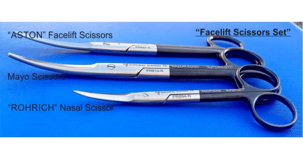 Facelift Scissors Set of 3 | Facelift Instruments