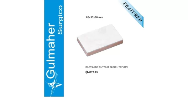 Cartilage Cutting Block Teflon | Rhinoplasty Instruments