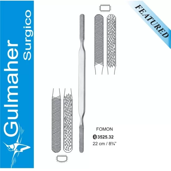 Fomon Nasal Rasp -Bone File | Rhinoplasty Instrument